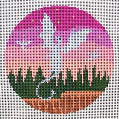 Saturnalia Stitching Celestial Dragon Round Needlepoint Canvas ...