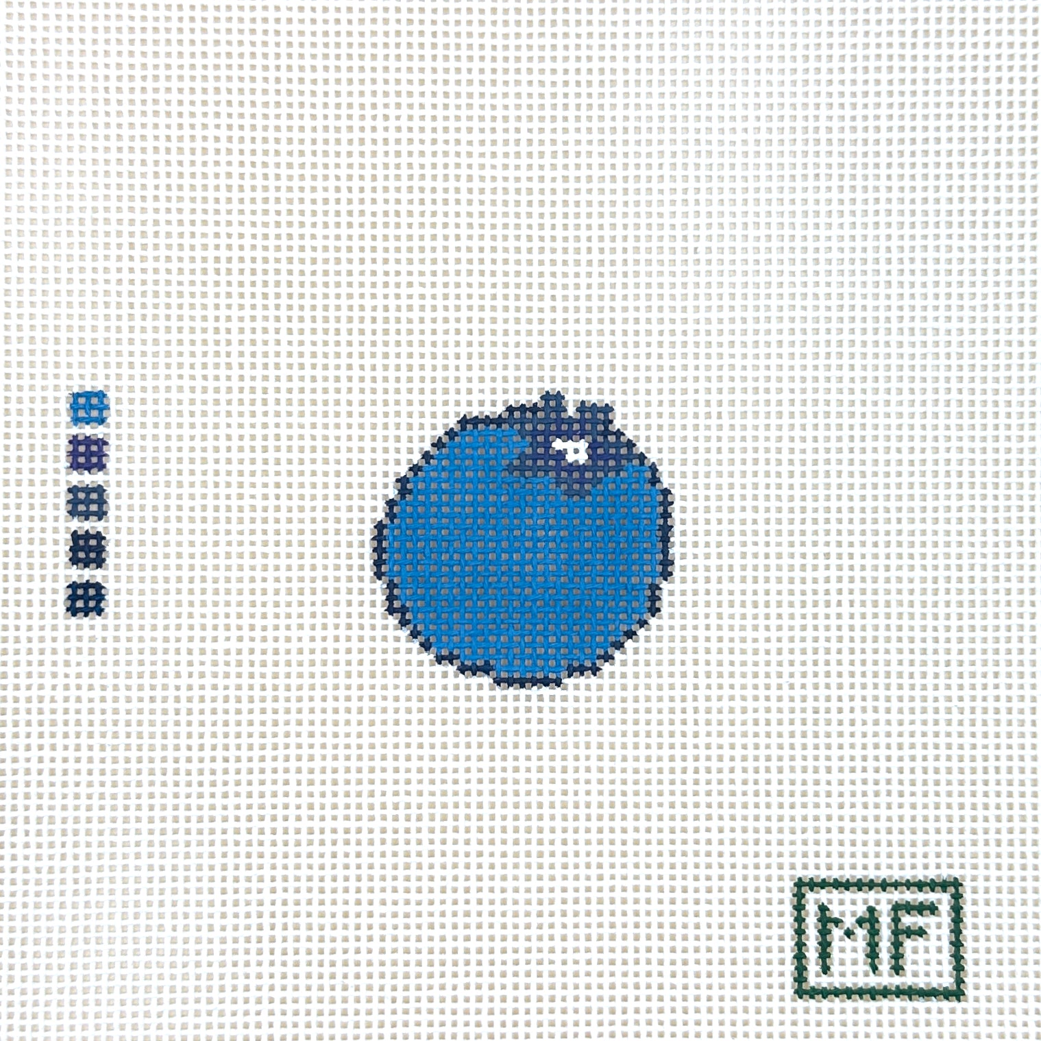 MF Needlepoint Mini Blueberry Needlepoint Canvas at Rittenhouse Needlepoint