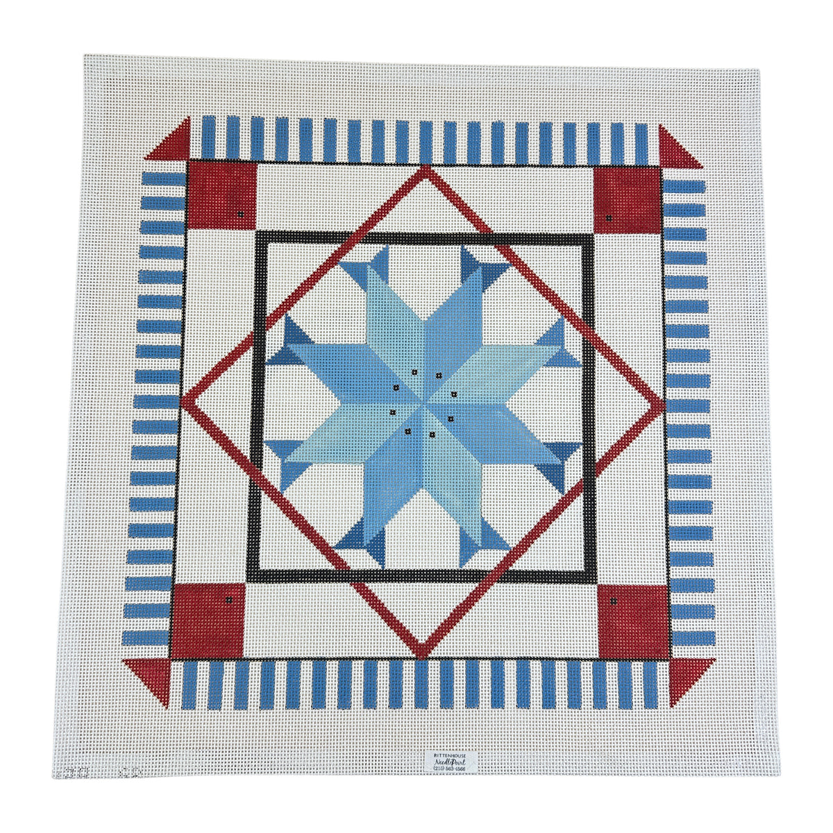 Susan Roberts Needlepoint Fish N Stripes Quilt Block Needlepoint Canva ...